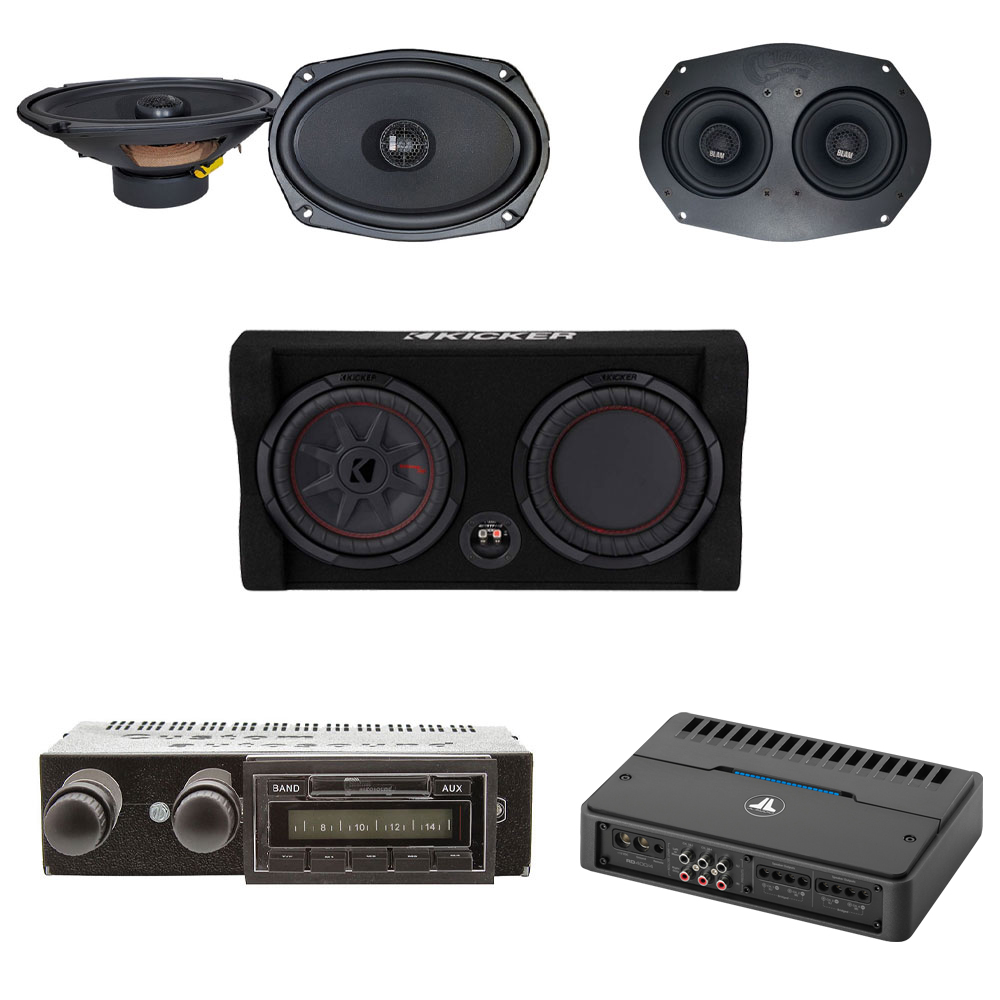 1971-1973 Dodge Charger BLAM Premium Stereo Kit: CAM-CGR-13-BLAMPSK