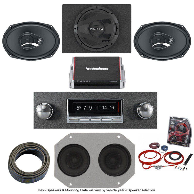 1967-1973 Mustang Hertz Stereo Kit: CAM-LM-USA-HPSK