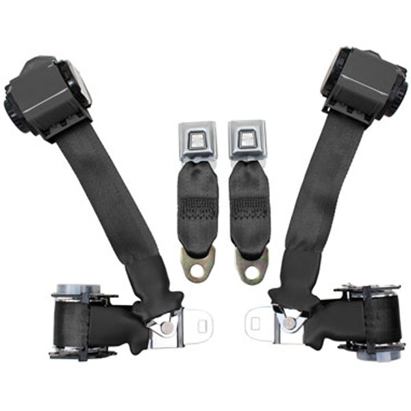 1974-75 Corvette Convertible Dual Retractor Seat Belt Set: COS7475D