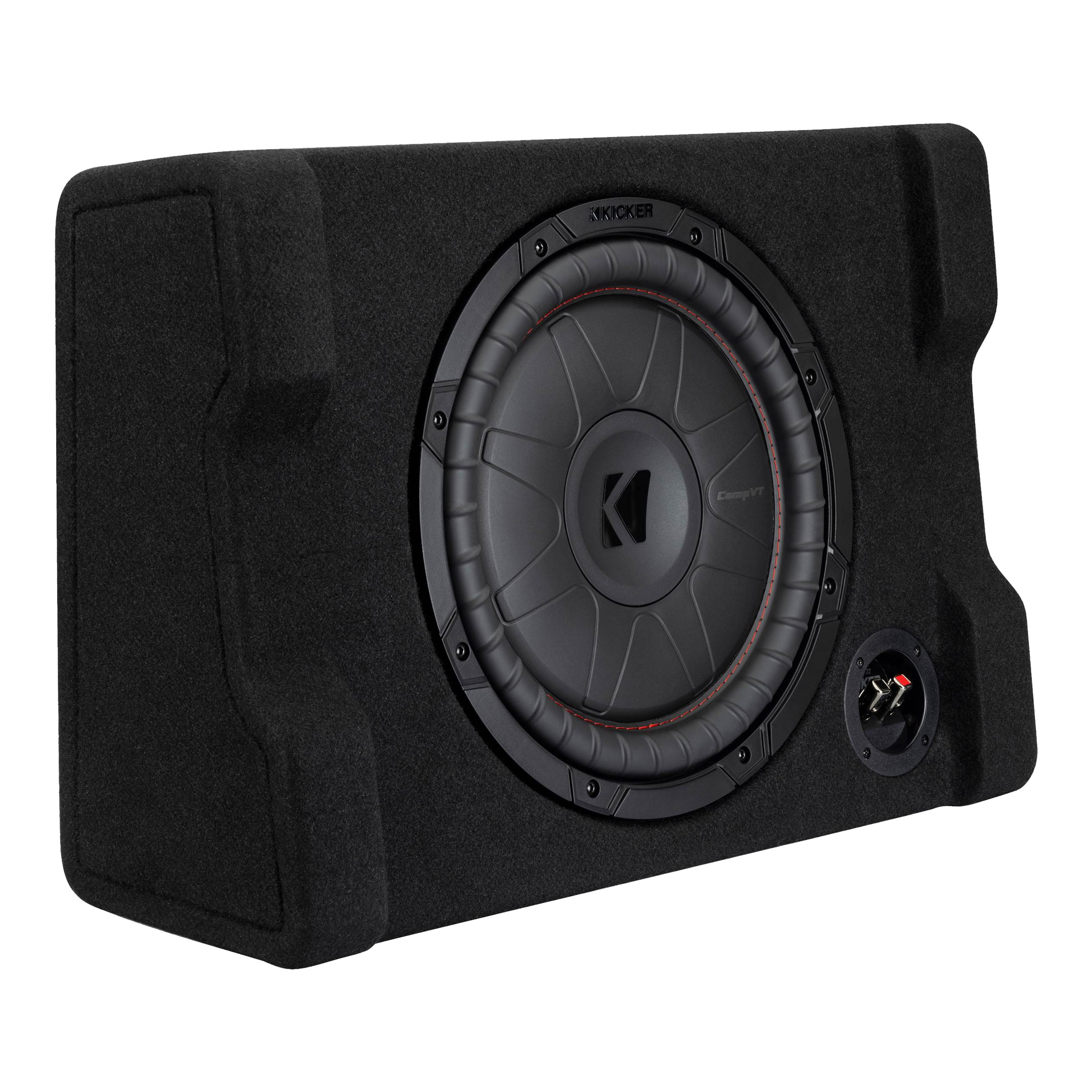 Kicker 10" CompVT Down Firing Loaded Subwoofer Enclosure 2 Ohm: 52CVTDF102