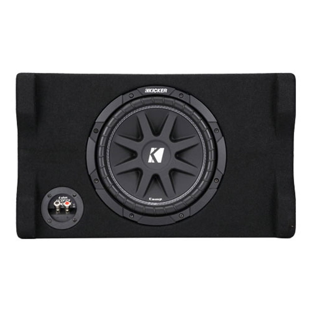 Kicker 48CDF124 12" Comp Down Firing Loaded Subwoofer Enclosure 4 Ohm ...