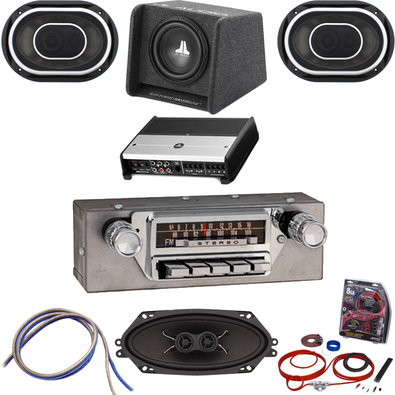 1965-1966 Mustang Radio OE Replica with Bluetooth JL Audio Stereo Kit ...