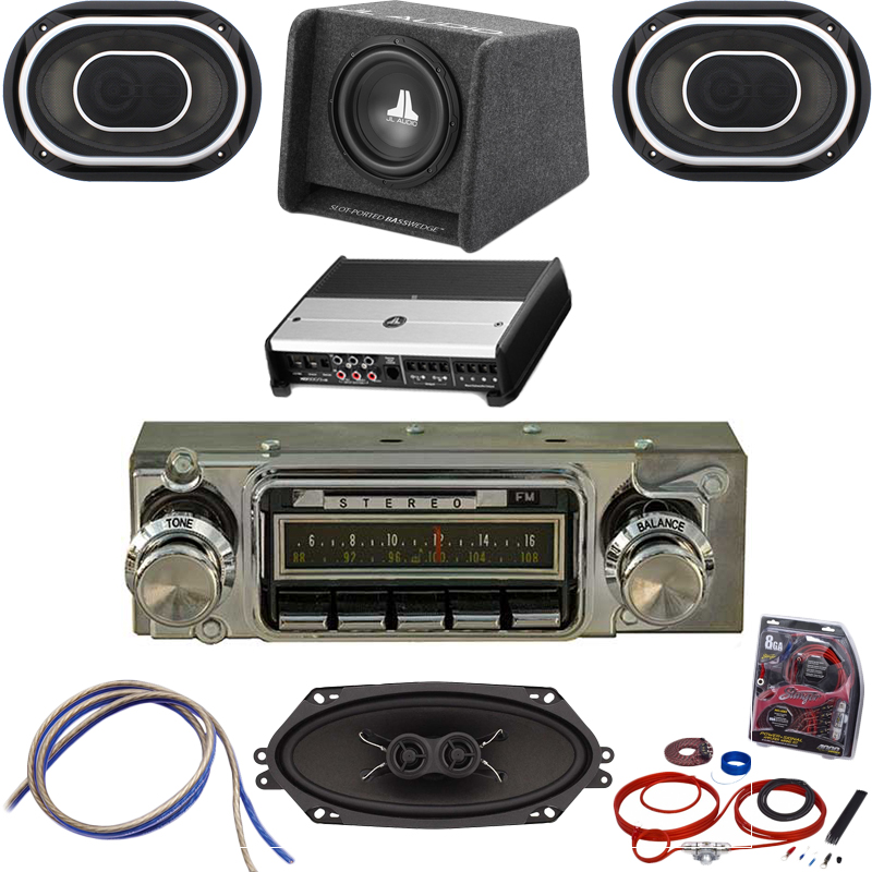 1967 Pontiac GTO/Tempest/LeMans Replica Radio with Bluetooth: 552201B-JLPSK