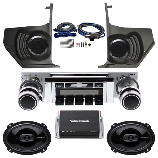 1965 Chevelle Rockford Fosgate Premium Stereo Package: CAM-CH65-RFKPSK