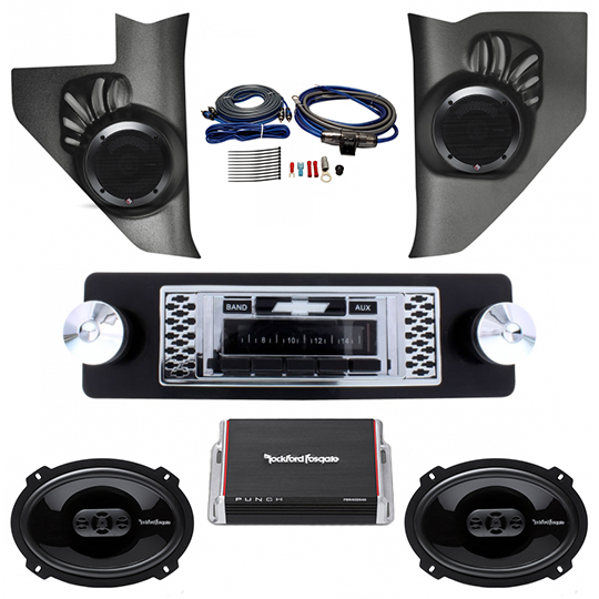 1955 Chevy Rockford Fosgate Premium Stereo Package: CAM-VECH-5-RFKPSK