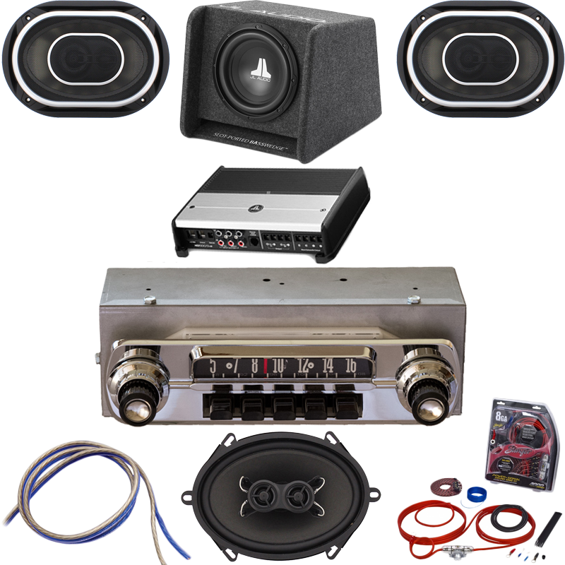 1962 (late)-63 Ford Fairlane Radio with Bluetooth JL Audio Stereo Kit ...