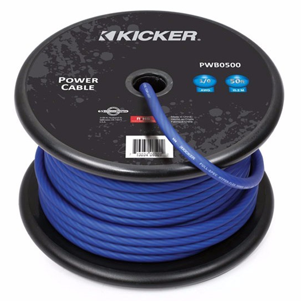 Kicker Power Wire Spool Blue 4ga 100ft: PWB4100