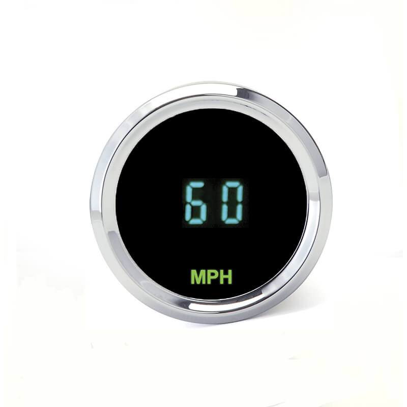 Dakota Digital Round Mini speedometer, 2-1/16", MPH, Chrome Teal: ODYR ...