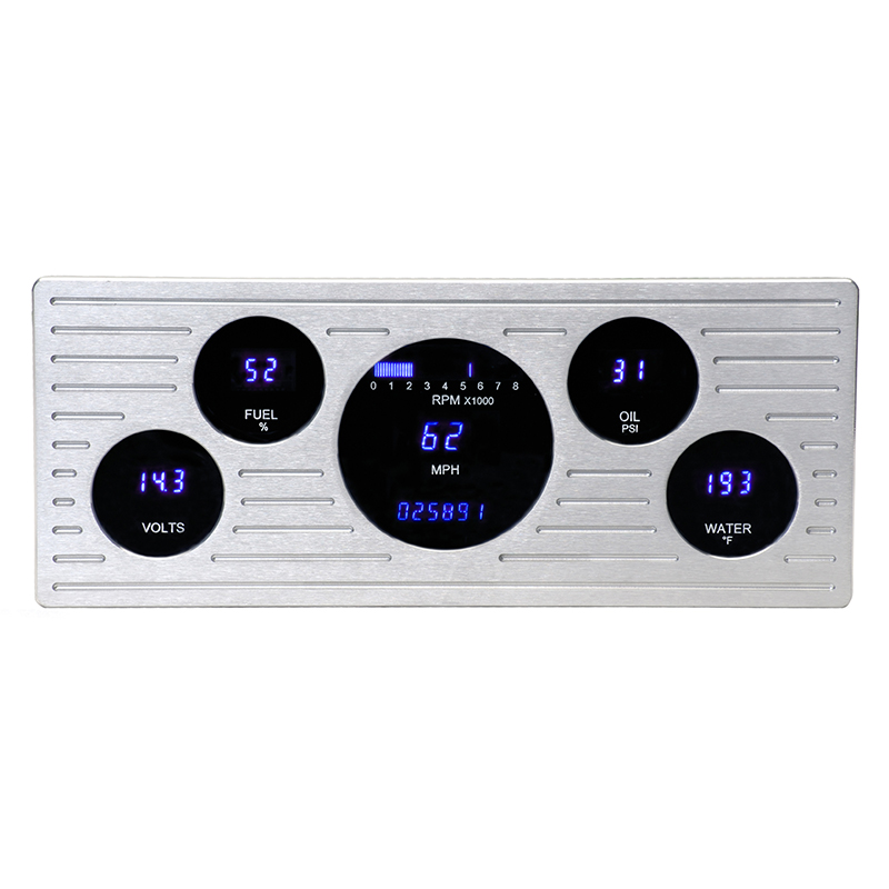 Dakota Digital 1935-36 Ford VFD system w/Blue and Teal Lenses: VFD3-35F-Z