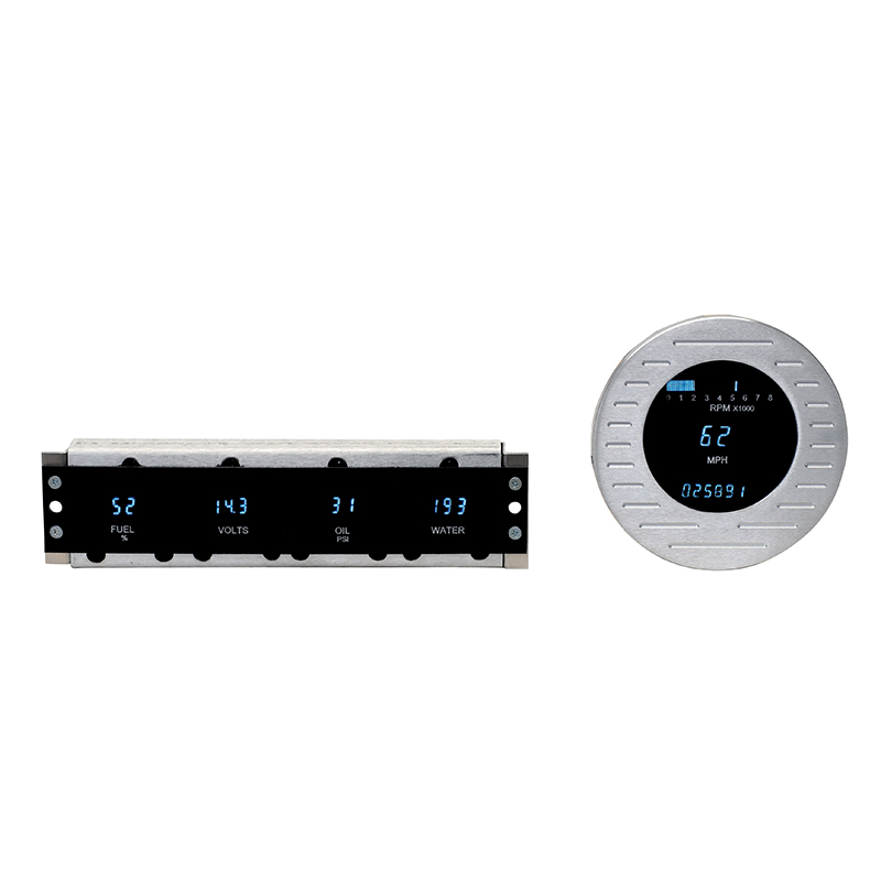 Dakota Digital 1942-48 Ford VFD five gauge system w/Blue and Teal ...