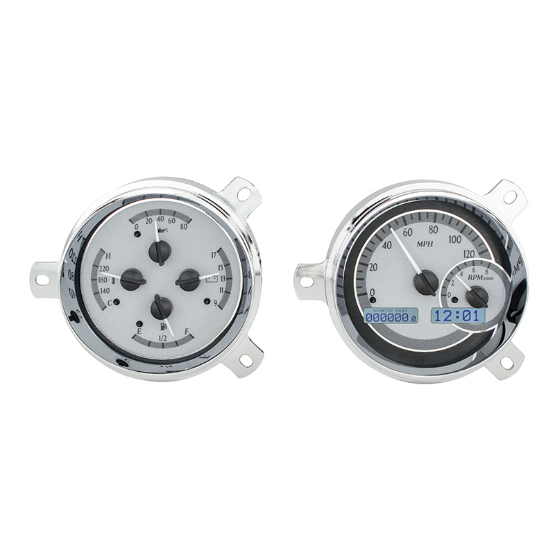 Dakota Digital 1951-52 Chevy Car VHX System, Silver Alloy Style Face ...