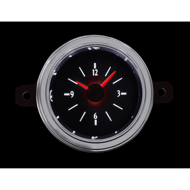 Dakota Digital 1949-50 Ford Car Analog Clock, Black Alloy Style Face ...